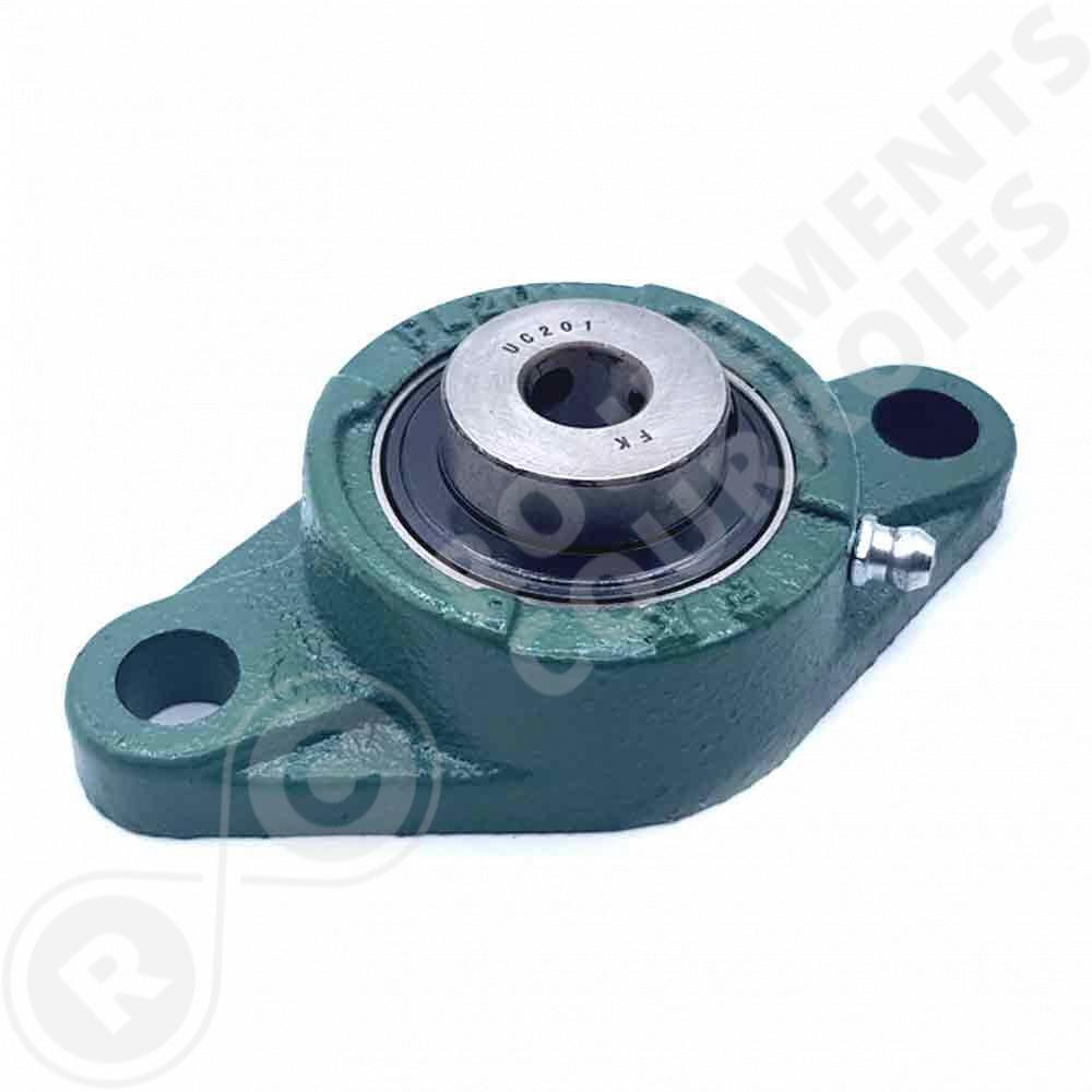 Palier ovale serrage vis pointeaux ref UCFL201 diamètre d'arbre 12 mm | Roulements Courroies
