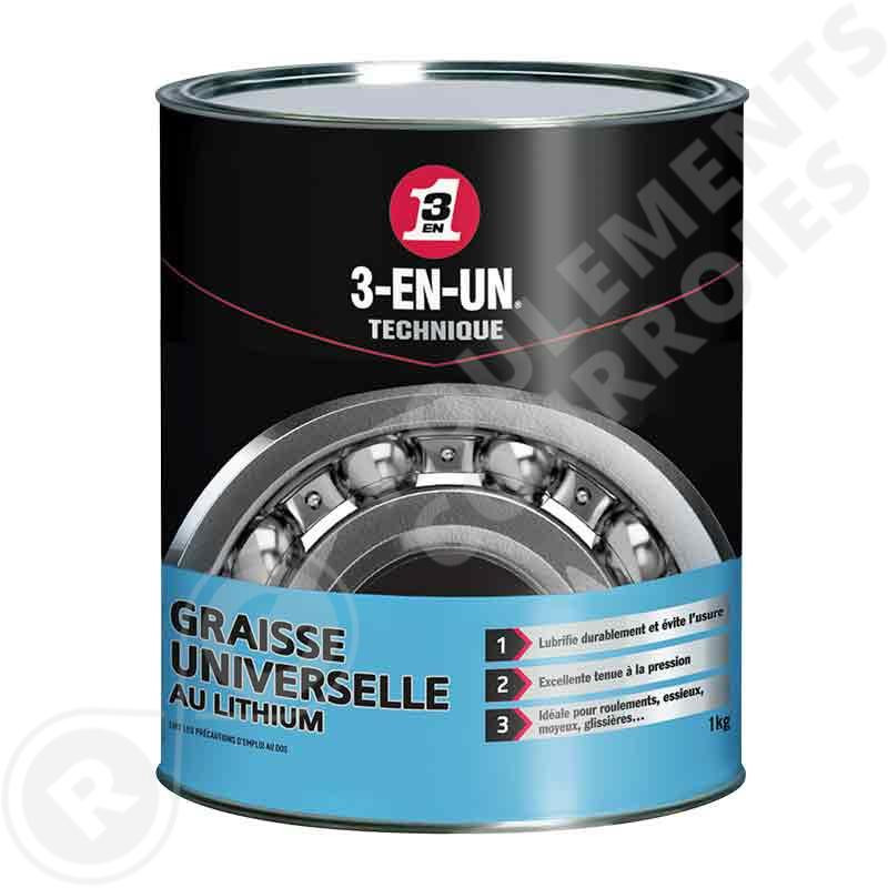Graisse Universelle au Lithium 3-EN-UN TECHNIQUE pot 1 kg | Roulements ...
