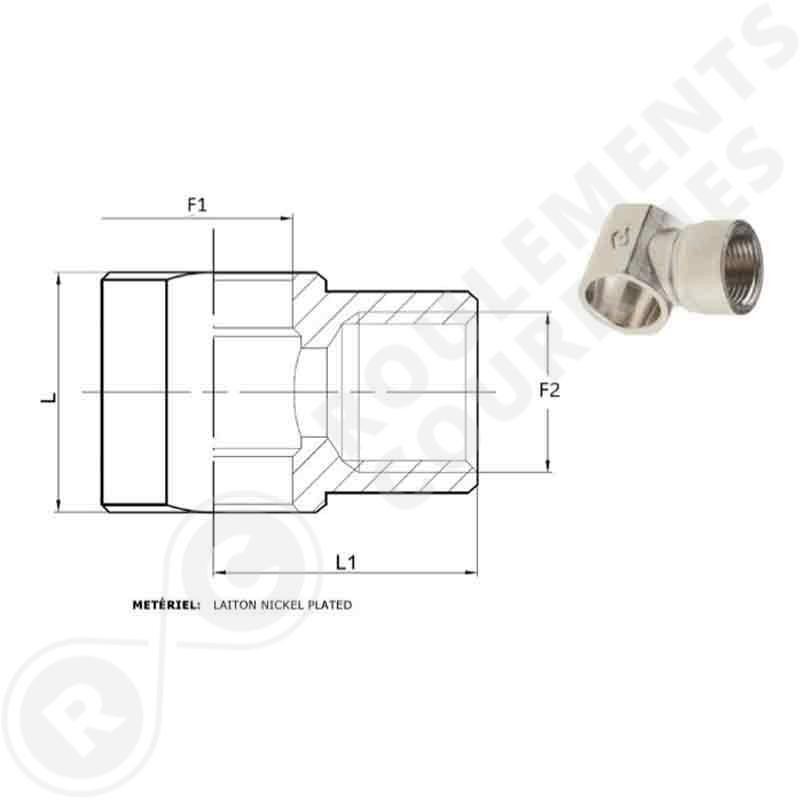 Adapteur pneumatique Banjo RPBANFG1/4L | Roulements Courroies