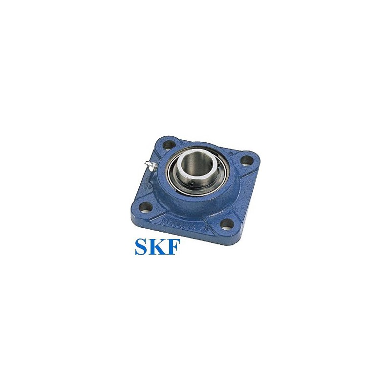 Palier carré SKF + roulement serrage vis pointeaux ref FY50TF | Roulements Courroies