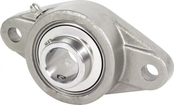 Palier ovale serrage vis pointeaux INOX ref UCFL204-INOX diamètre d'arbre 20 mm | Roulements ...